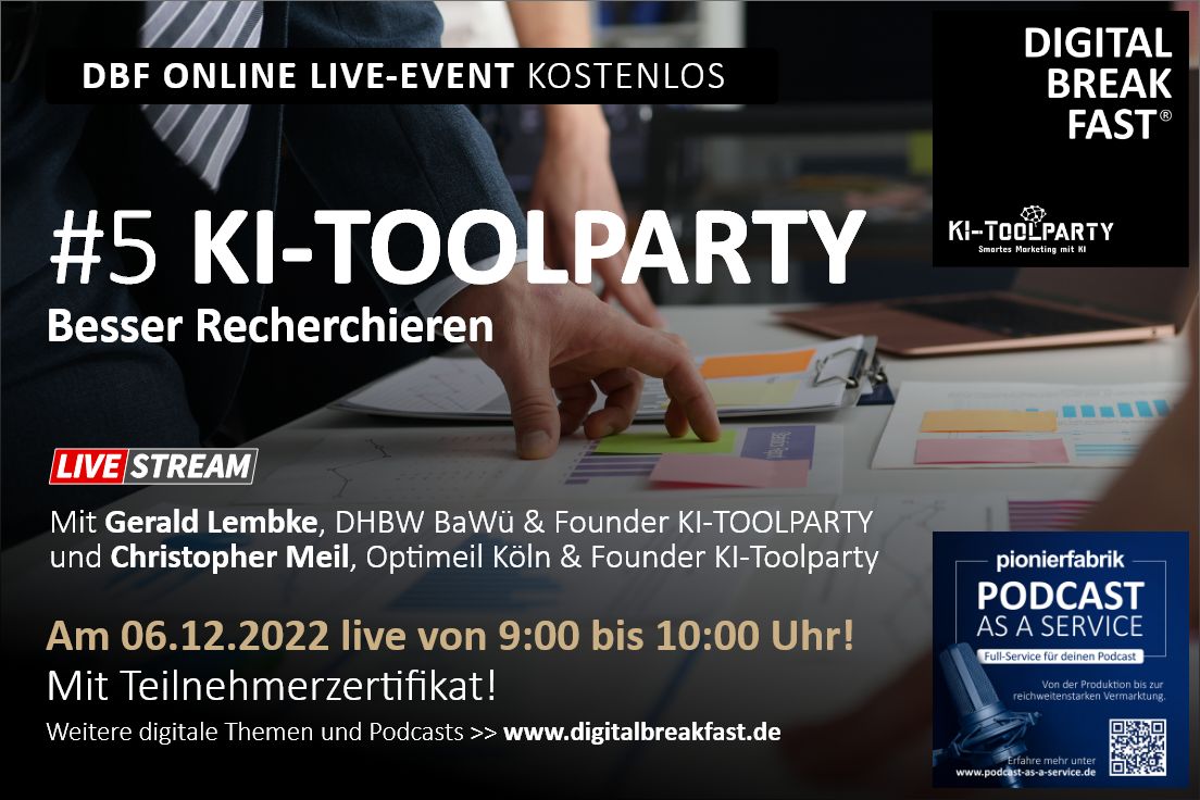 PODCAST EPISODE 120 | KI-TOOLPARTY #5 "Besser Recherchieren mit KI ...
